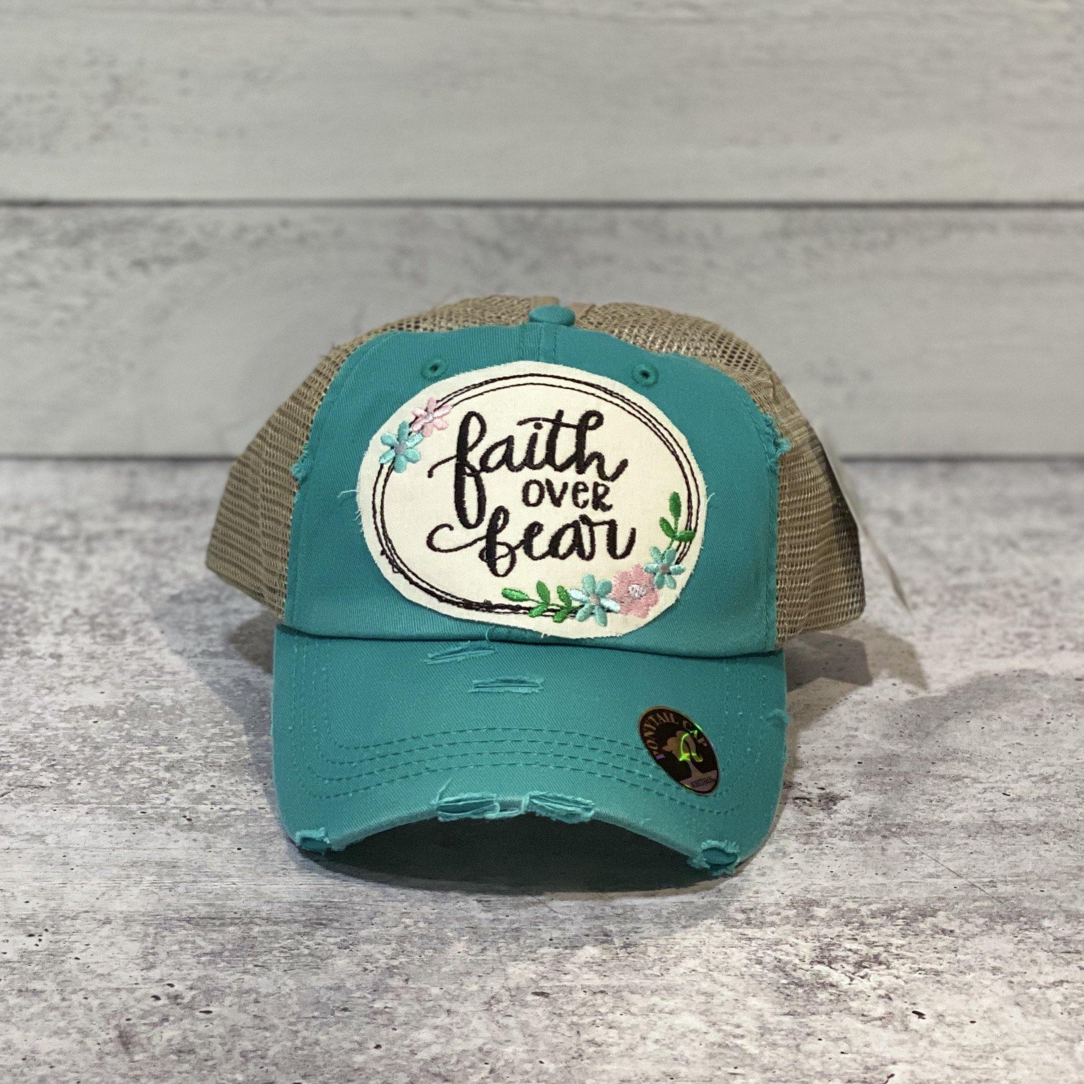 Faith Over Fear Patch Hat – BananaBug Designs
