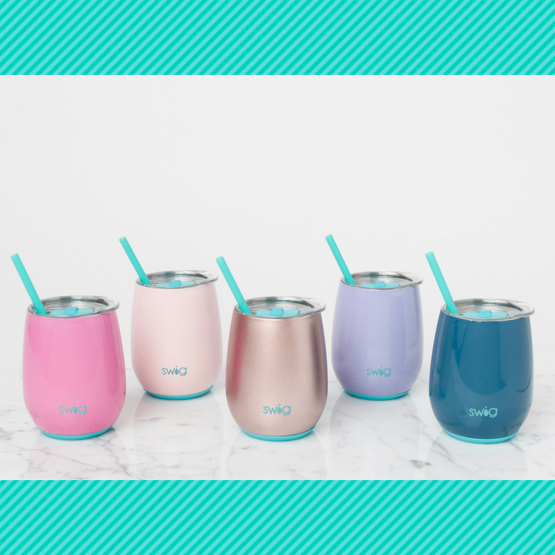 Monogrammed Swig Signature 14oz Stemless Wine Cup